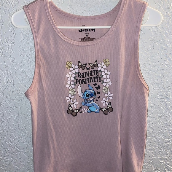 Disney | Tops | Disney Stitch Pink Tank Top | Poshmark